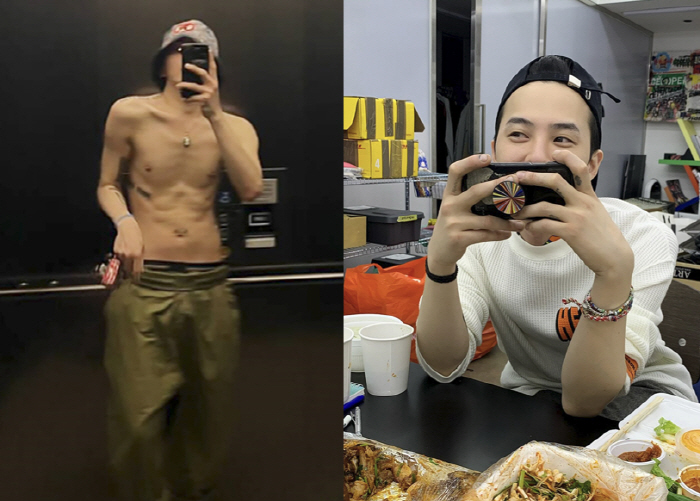 G-Dragon brags about his solid abs after getting a hot coat, and while ...