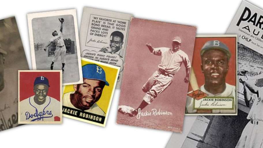 Jackie Robinson almost never had a card wearing the famous 42!