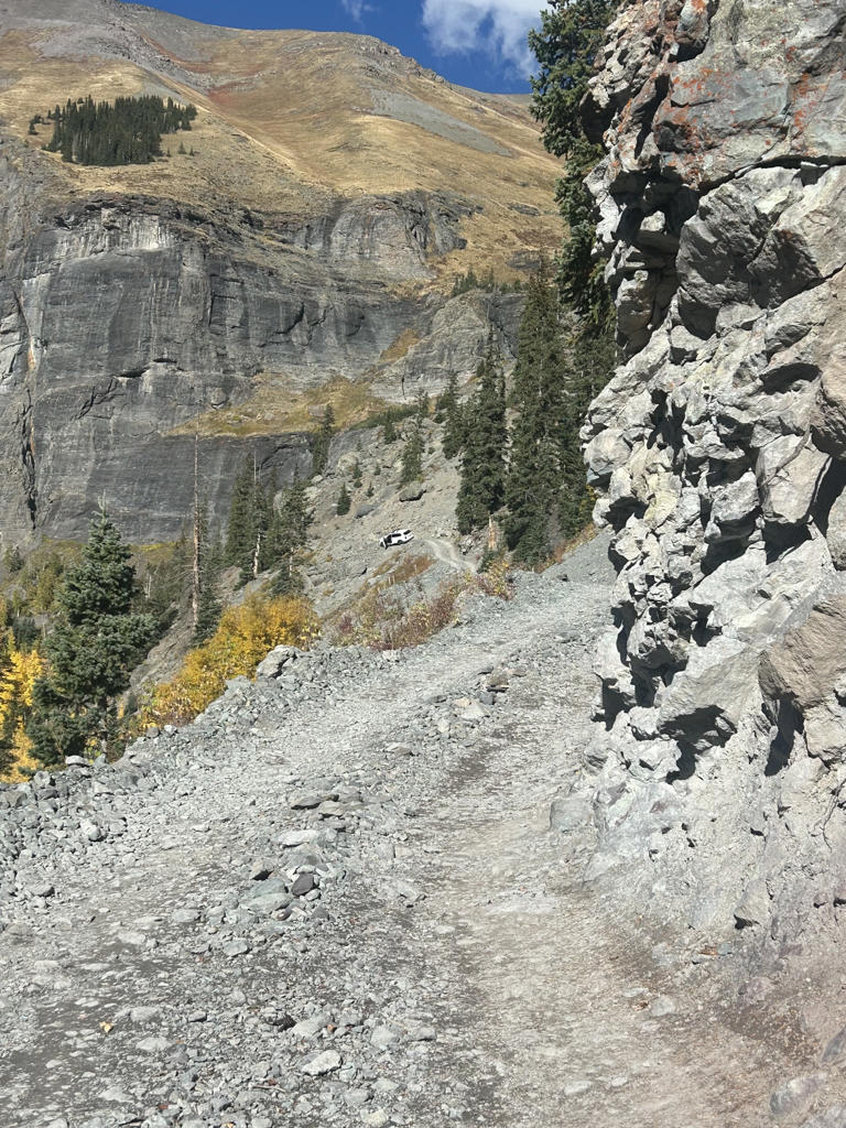 Black Bear Pass closes due to car stuck on edge of the road