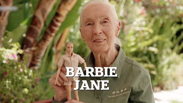 Jane Goodall meets 'Barbie Jane' created in her honour