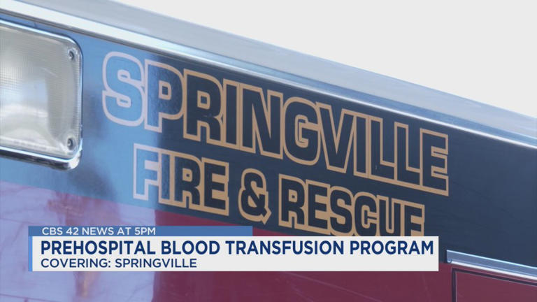 Springville Fire Department launching program for pre-hospital blood ...