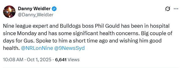 Phil Gould breaks silence on 'significant' health problem that landed ...