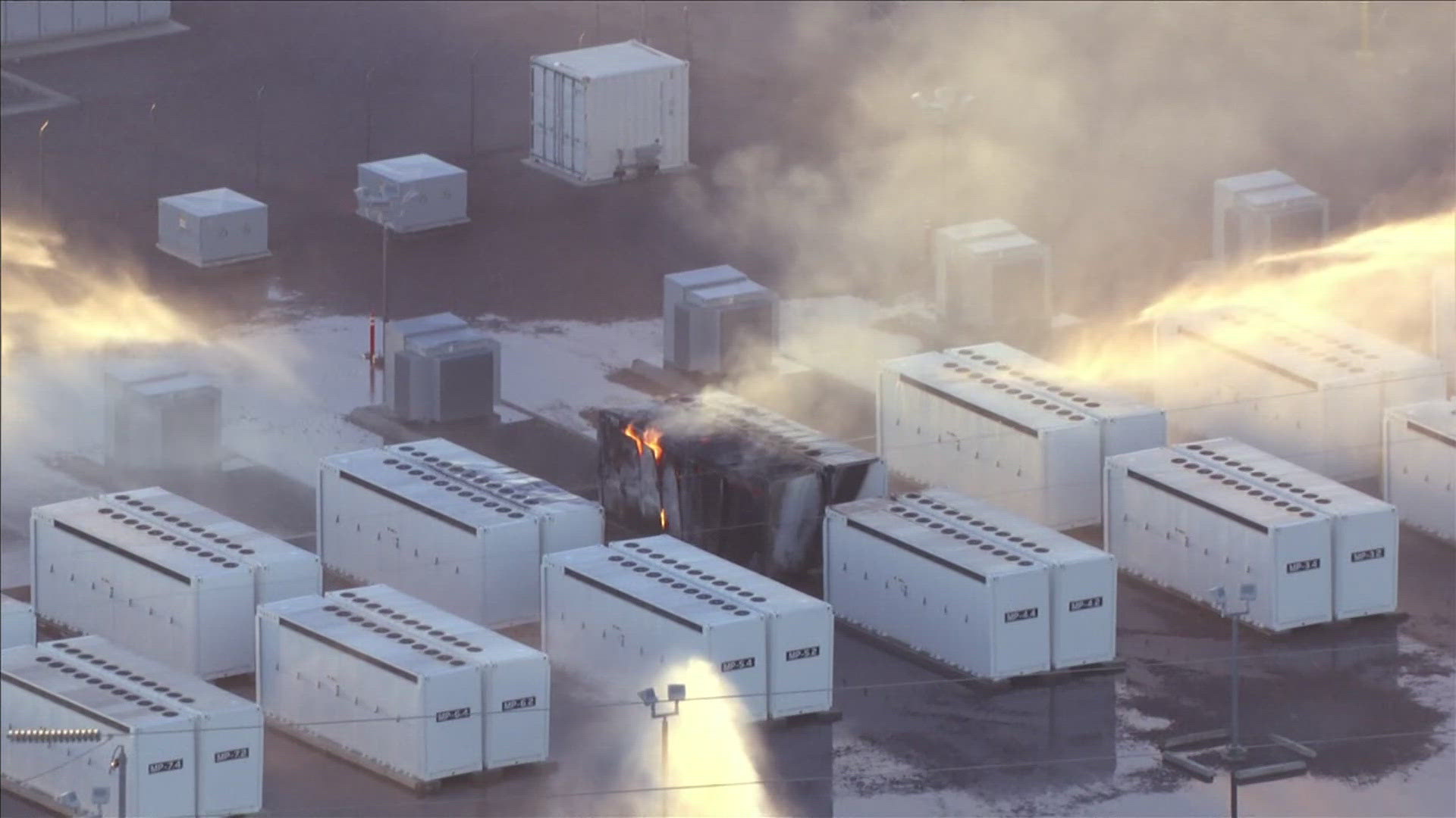 Multiple agencies responding to battery storage fire