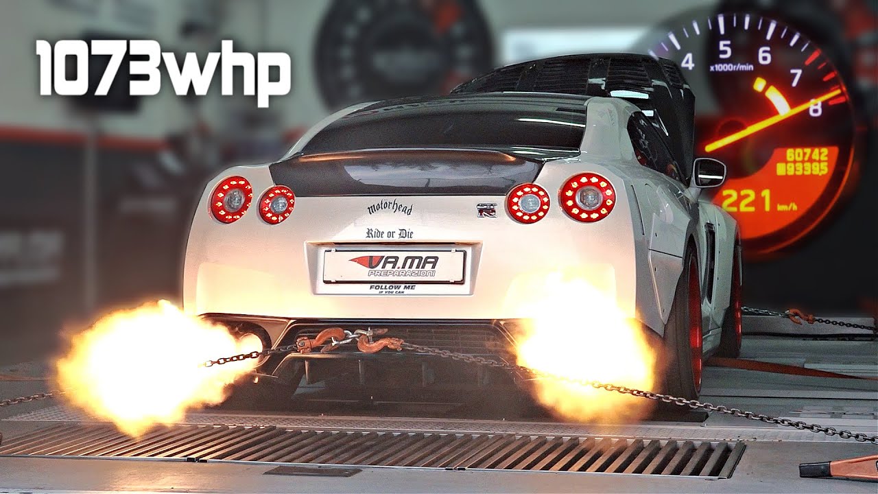 1073whp Nissan GT R Dyno with Boost Logic Twin Turbo