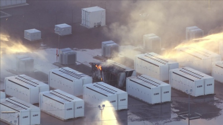Multiple agencies respond to battery storage fire