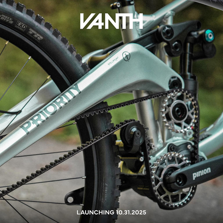 Patent Patrol: Priority’s 1st Serious MTB is High Pivot, Belt Drive, Gearbox Vanth Enduro Bike