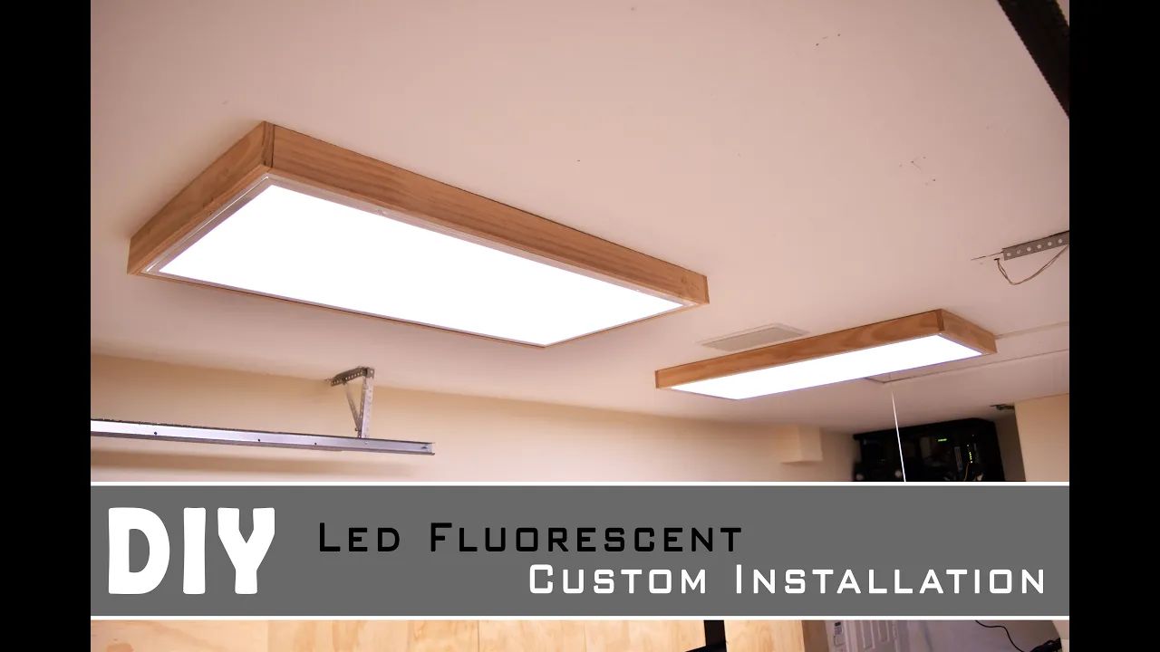 Installing LED fluorescent lights in the garage