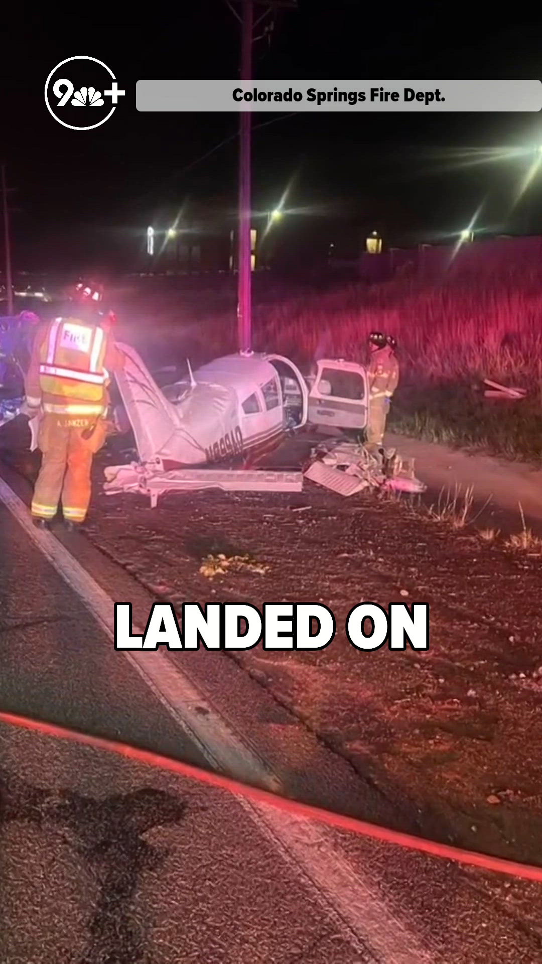 Plane crash-landed on road in Colorado Springs