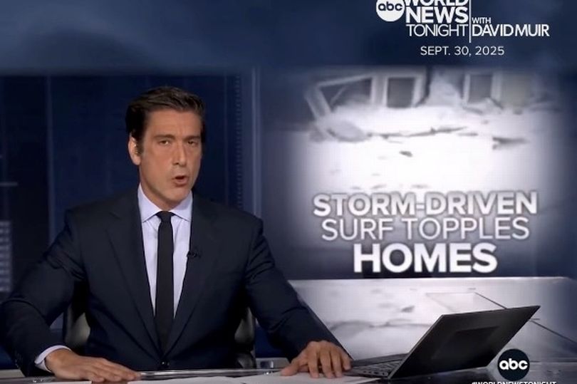 David Muir halts ABC show to share terrifying hurricane footage