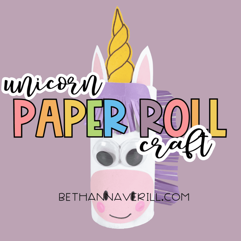 Unicorn paper roll craft