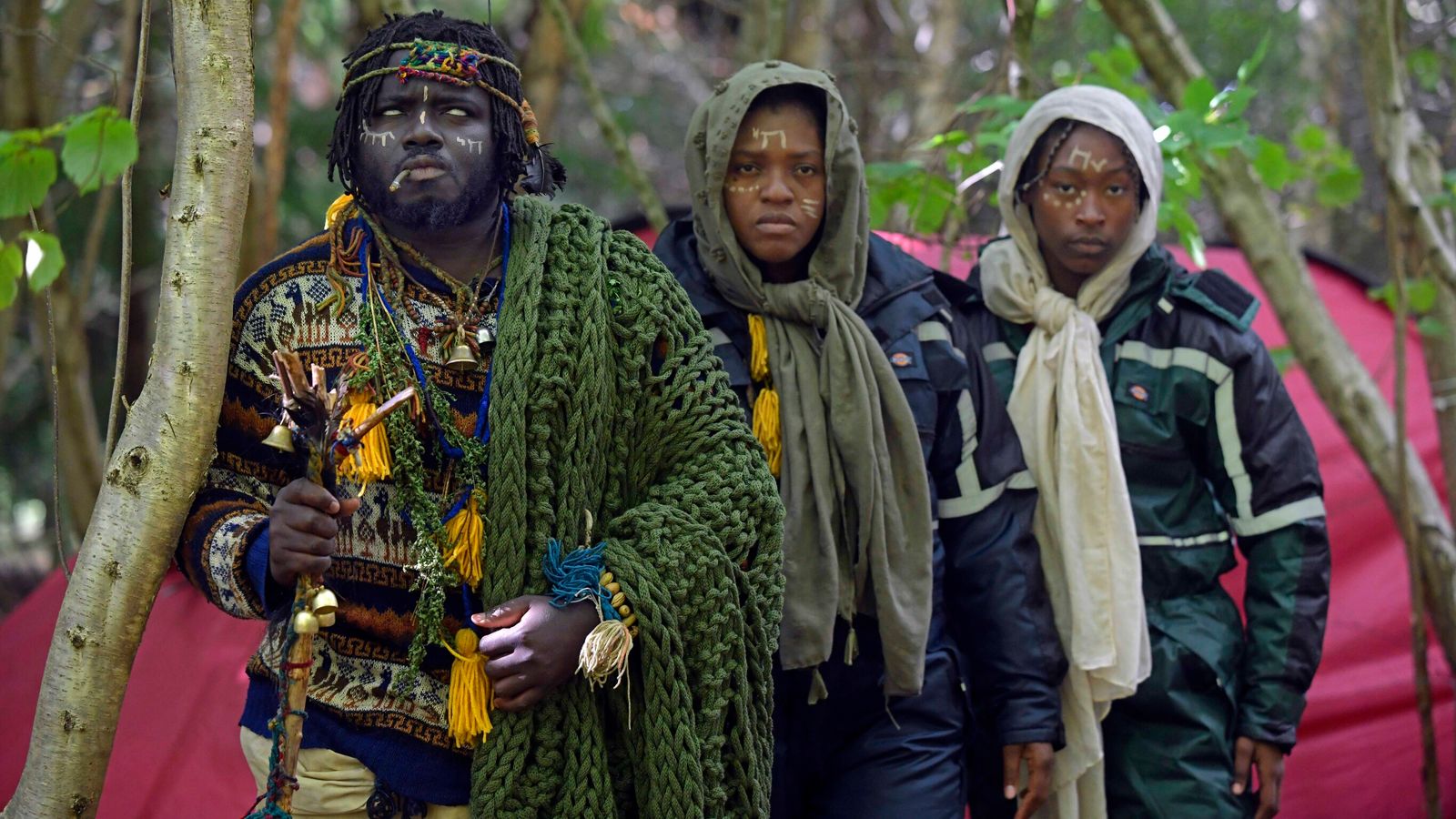 Two arrested as 'African tribe' evicted in raid on group's woodland camp