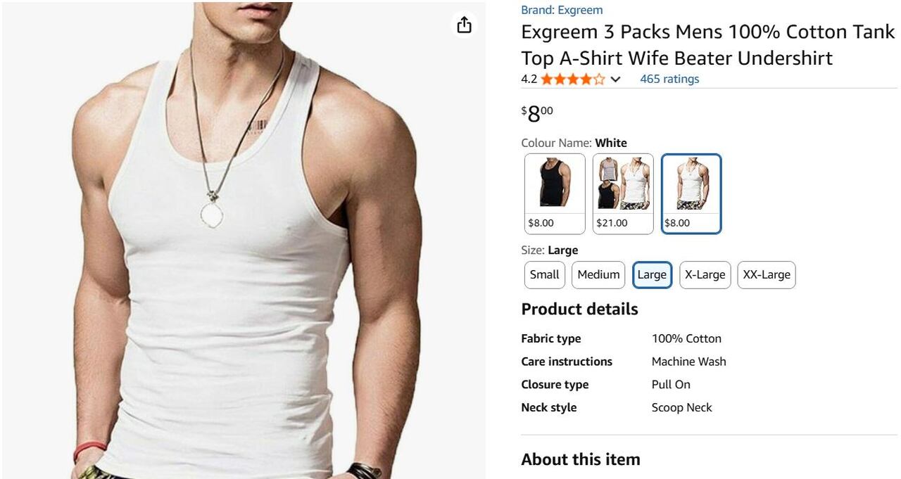 'Offensive' phrase still used for tank tops on Amazon, even though it ...
