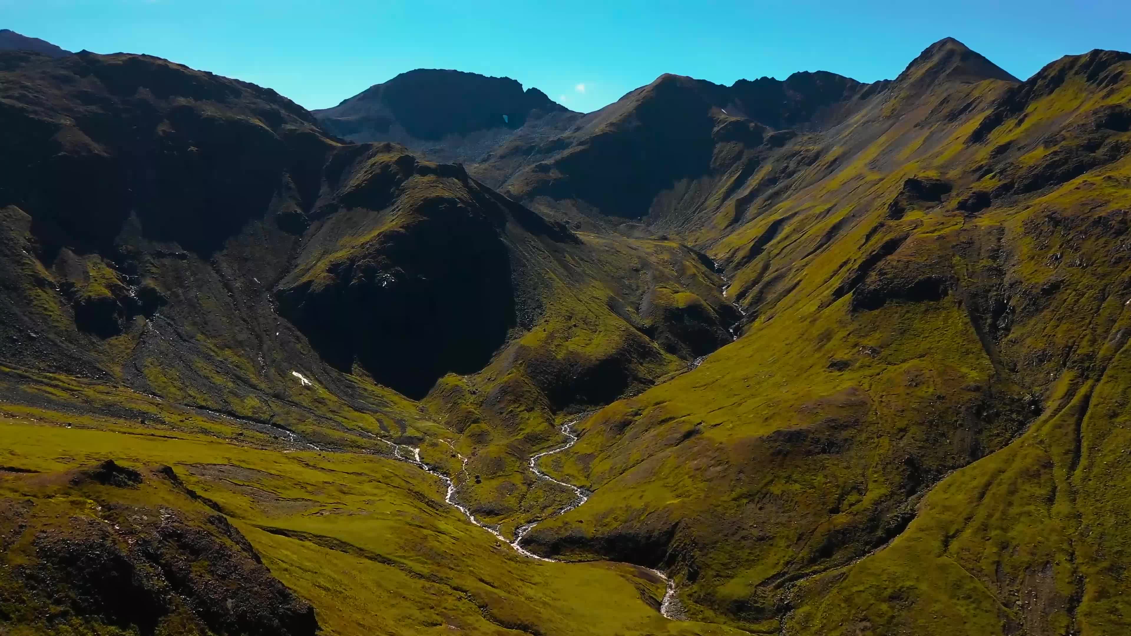 Majestic Snow-Covered Mountain Peak in 4K