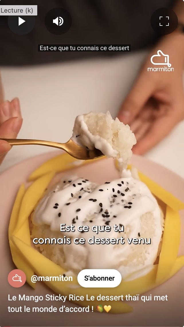 Le Mango Sticky Rice Le dessert thaï qui met tout le monde d’accord ! 🥭💛