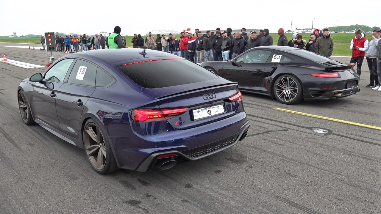 RS5 Sportback vs 1300HP 911 Turbo Drag Race