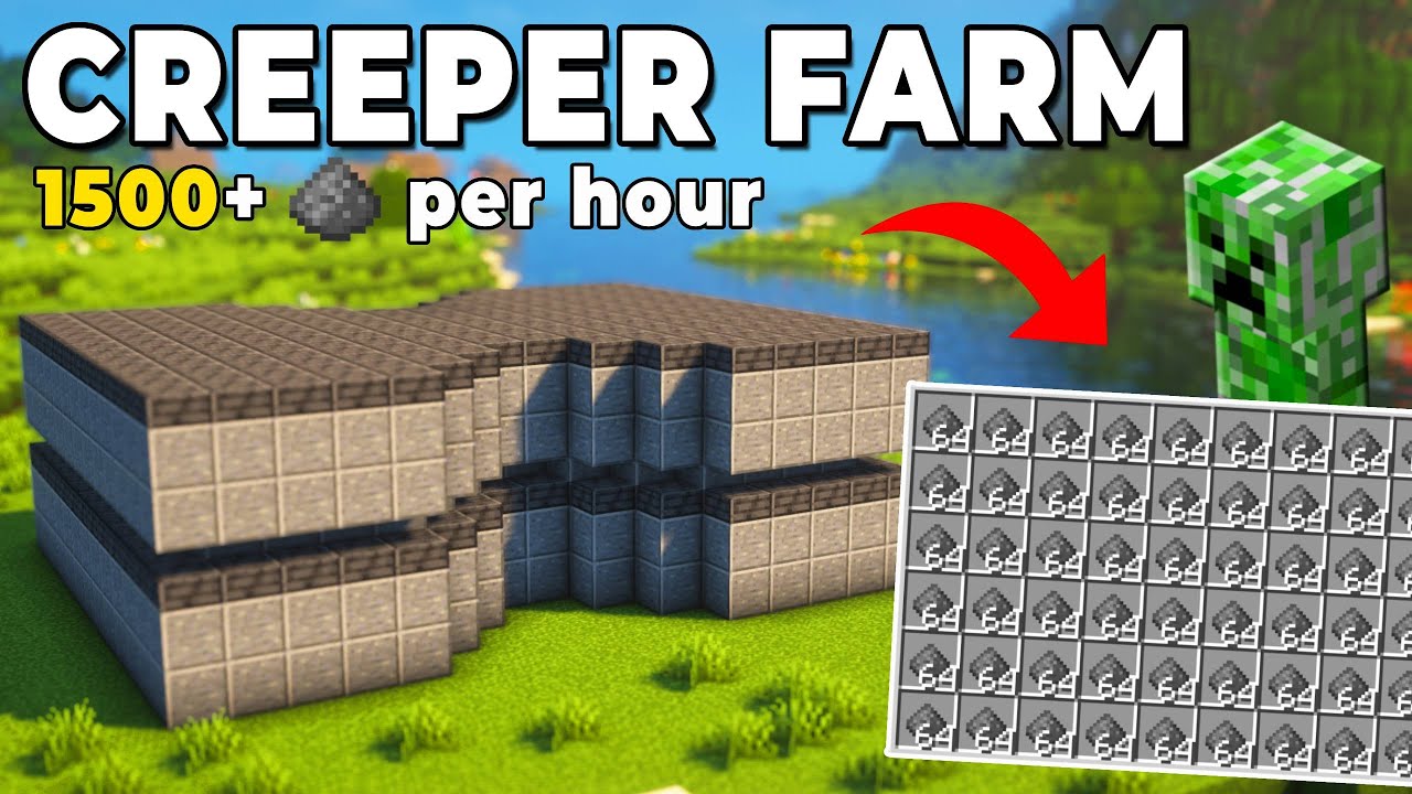 Easy Creeper Farm Build Minecraft