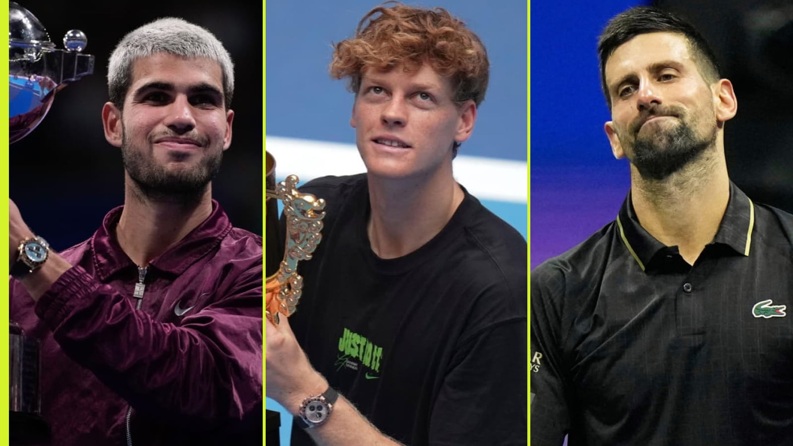 ATP Rankings: Jannik Sinner closes Carlos Alcaraz gap, Novak Djokovic ...