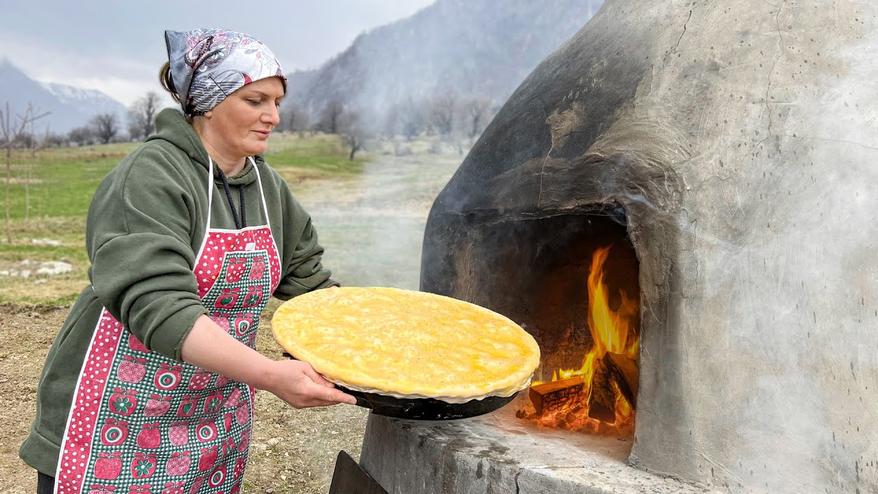 Rustic Meat Pie Baked in the Mountains