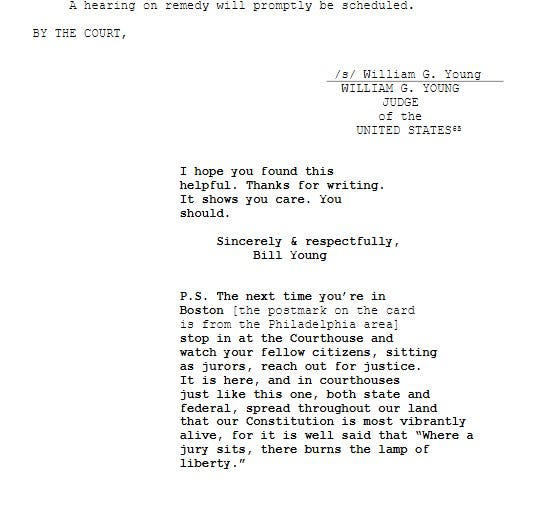 A judge started his ruling against Trump with a handwritten note. Here ...