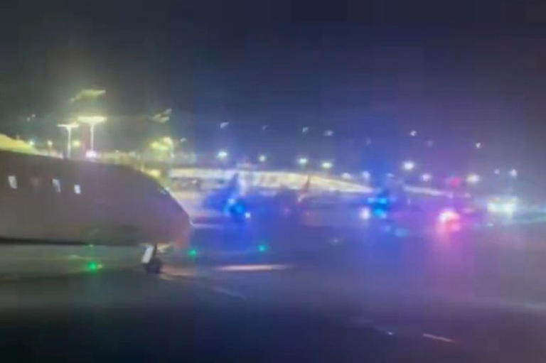 Delta planes in terrifying crash at LaGuardia Airport causing chaotic scenes