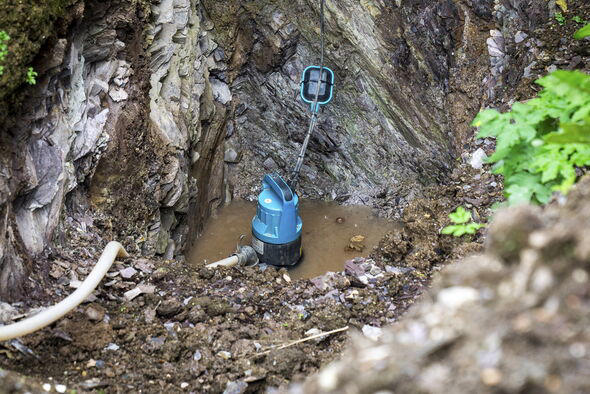 Man forced to pump 4,000 litres of water out his garden every time it rains