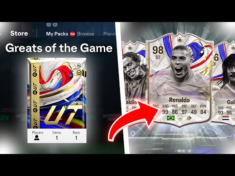 I opened 40 x guaranteed greats of the game team 2 packs in FC 24!
