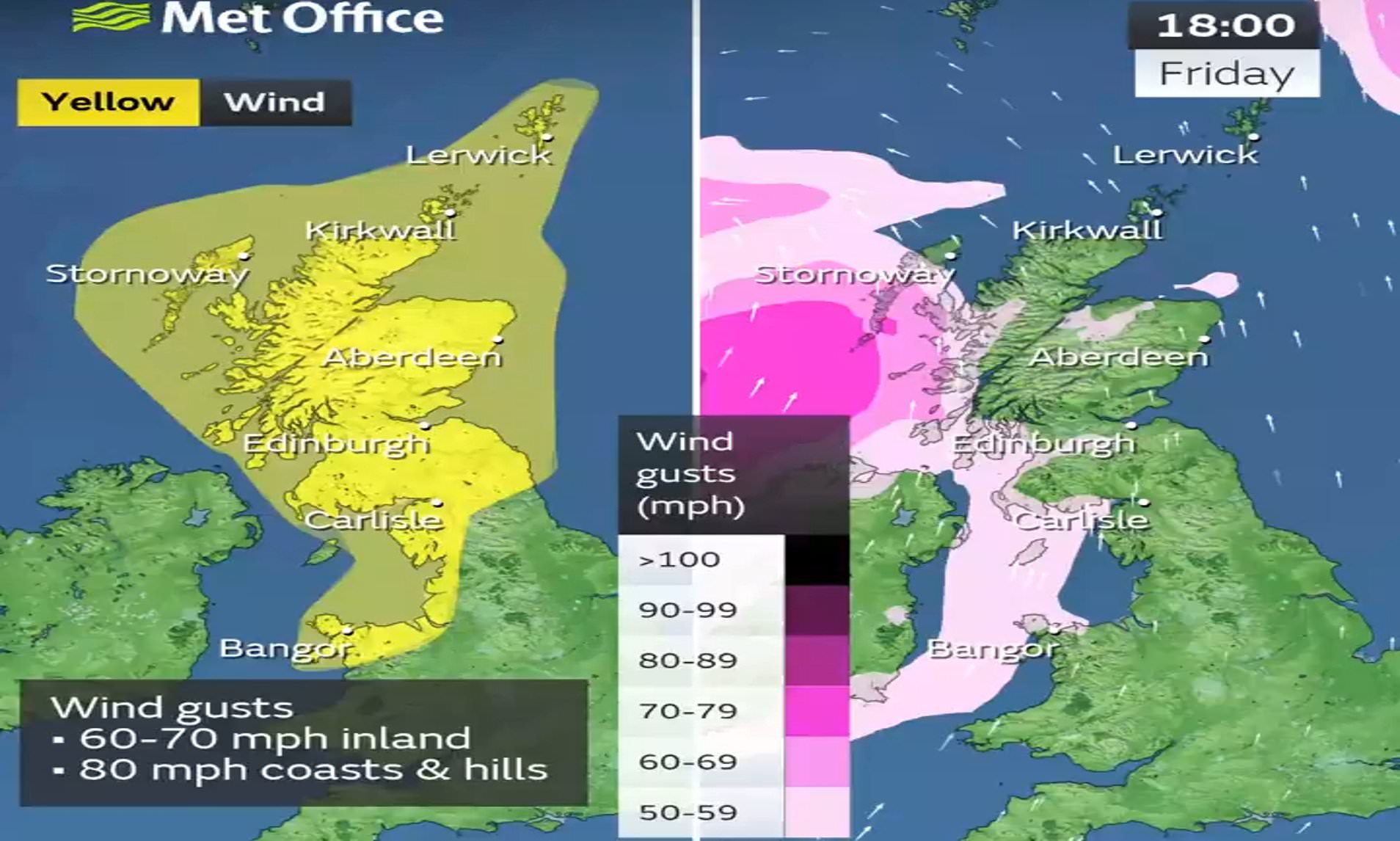 Map reveals when Storm Amy's torrential rain and 80mph gales to batter ...