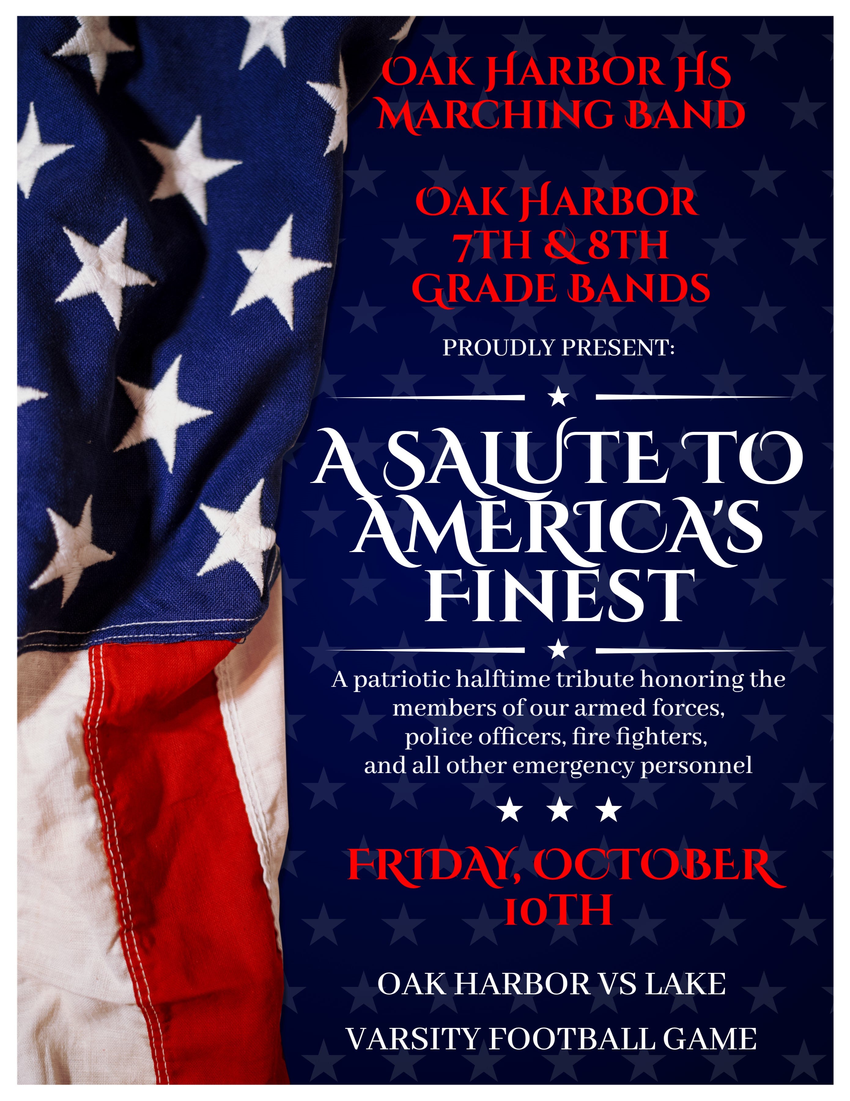 Oak Harbor bands unite to honor America’s heroes on Oct. 10