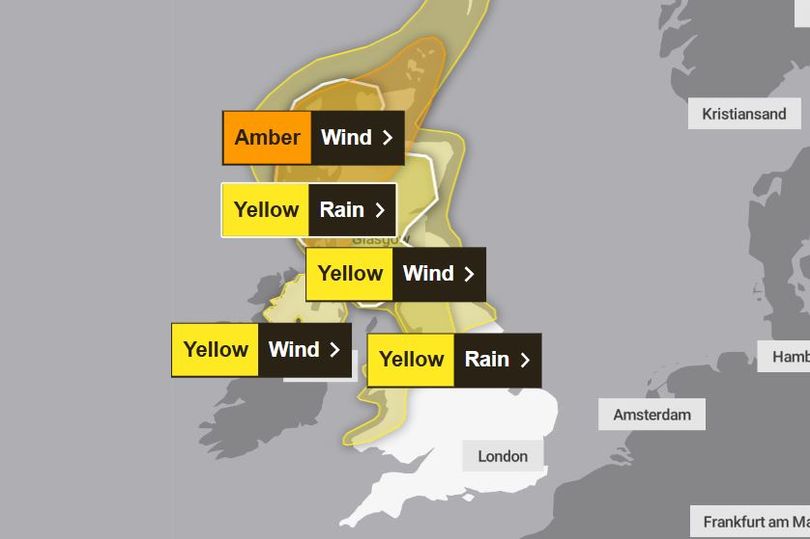 Met Office issues Storm Amy 'danger to life' amber warning as 100mph ...