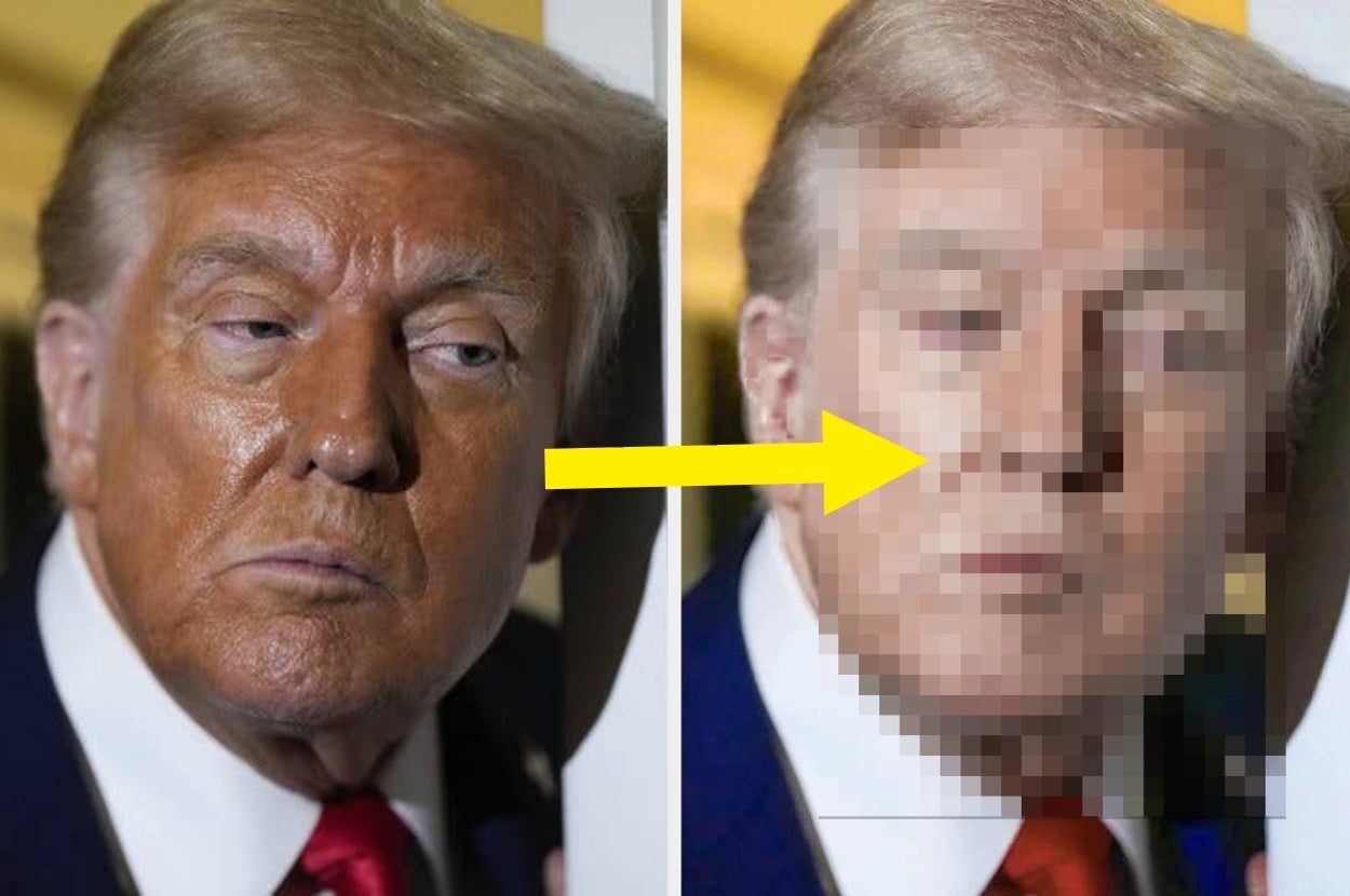Someone Digitally Removed The Orange From Donald Trump's Face, And The ...