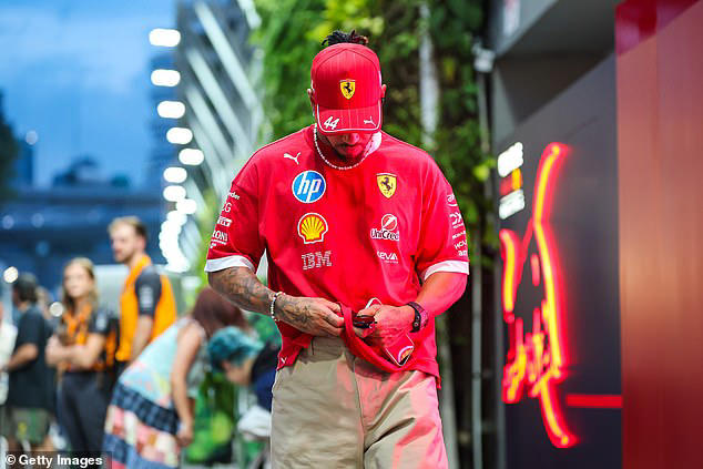 Lewis Hamilton emerges in Singapore after death of beloved dog Roscoe