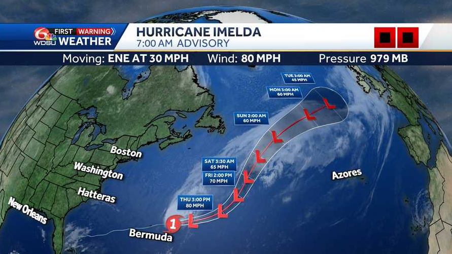 Imelda is now a post tropical cyclone, no longer a tropical system