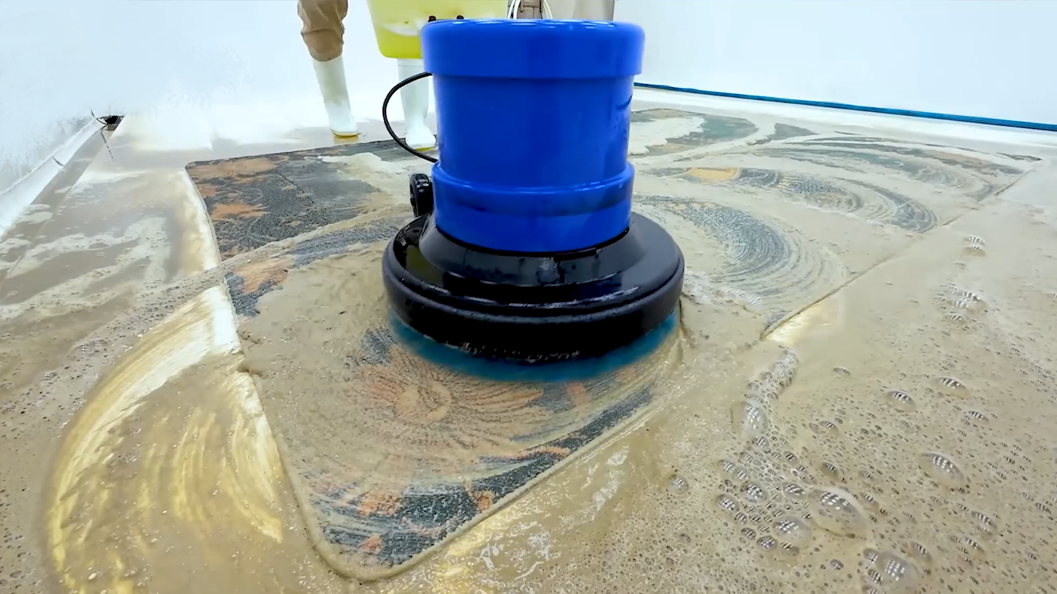 Deep Scrubbing a Heavily Soiled Carpet – Full Cleaning Process