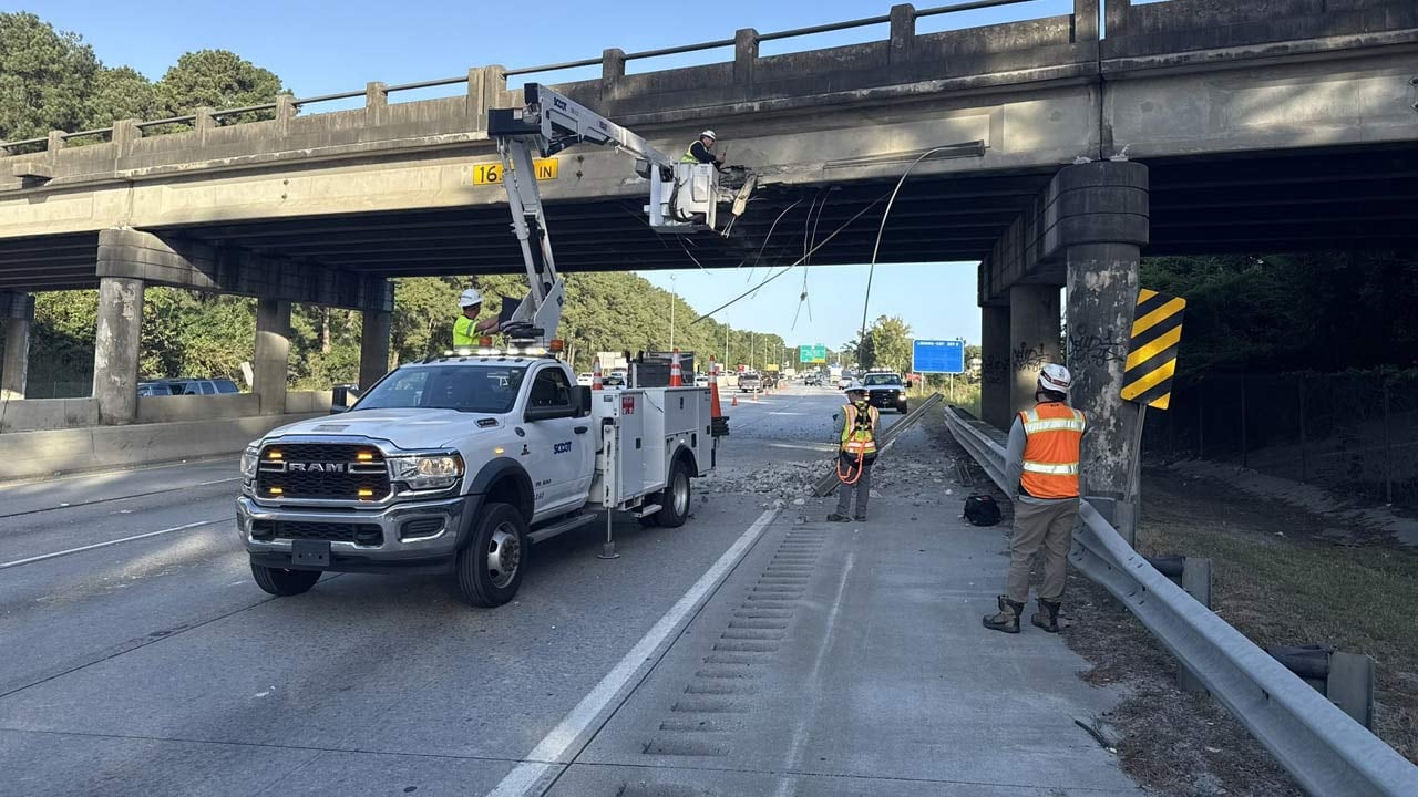 FIRST ALERT: Crews inspect overpass damage after I-26 crash in North ...