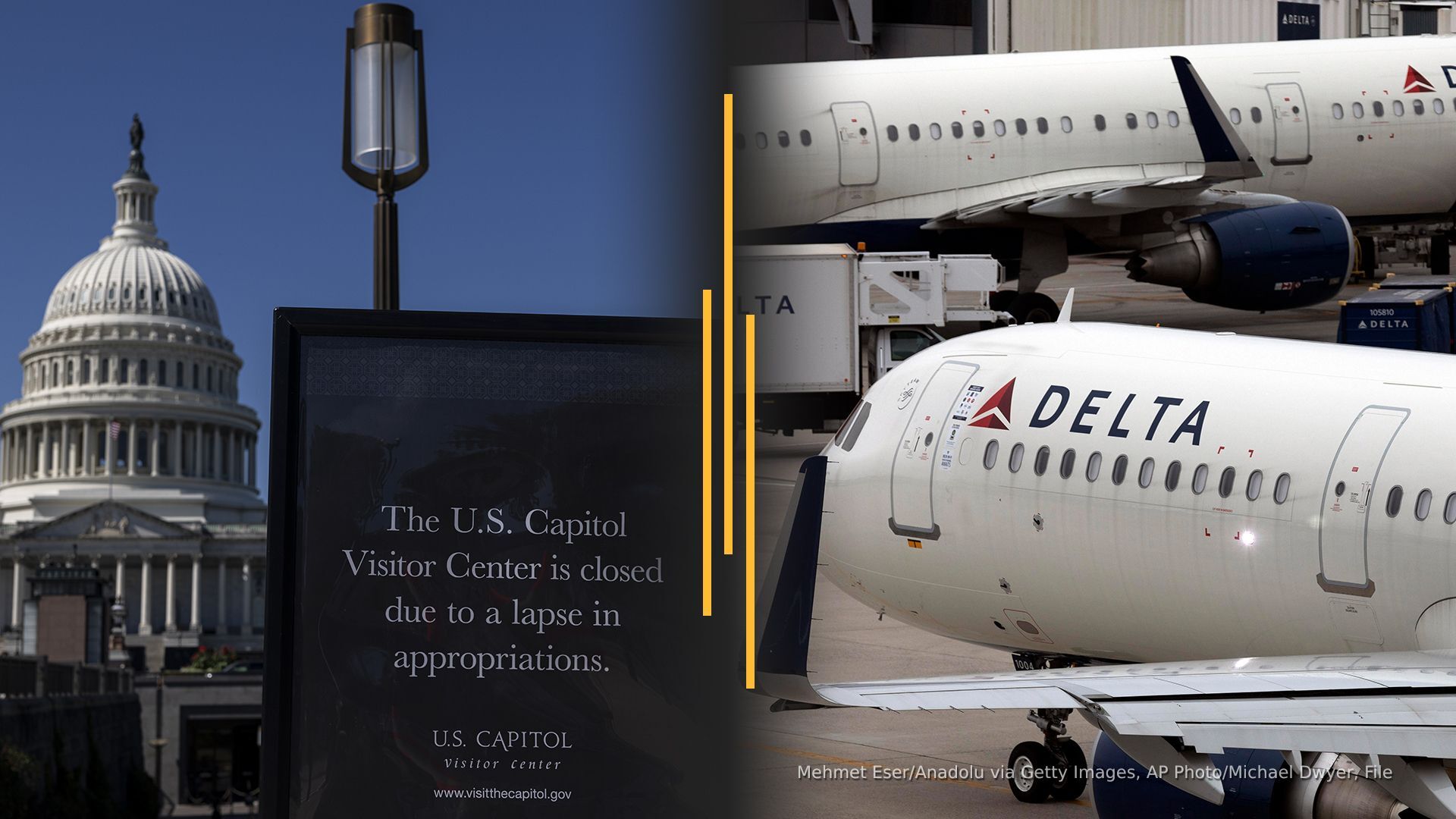 No vote until Friday on shutdown; Delta jets collide in low-speed crash ...