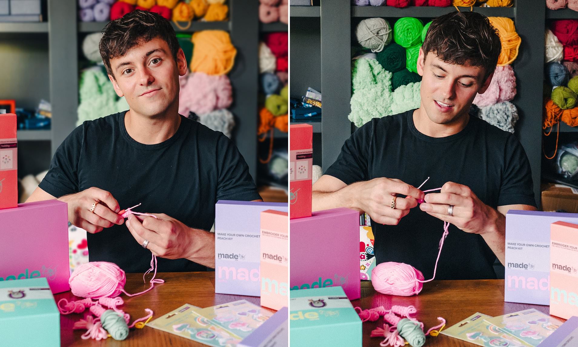 Tom Daley takes his crocheting career to the next level