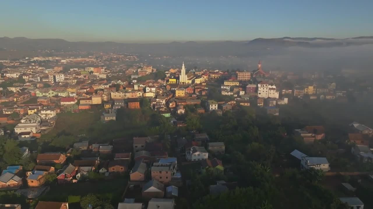 Drone Flight Over Antananarivo: Madagascar's Capital City