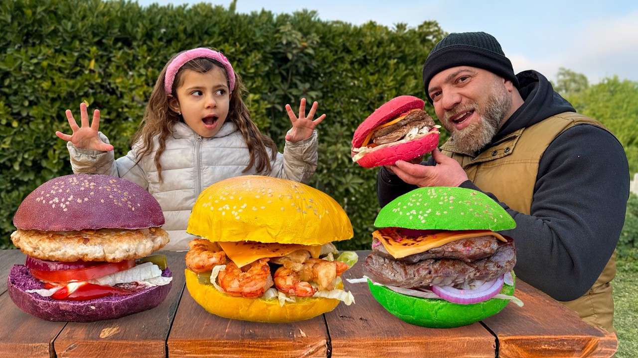 3-Meat Colorful Burgers That Break All the Rules