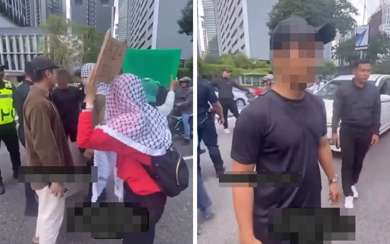 2 arrested during protest in front of US embassy