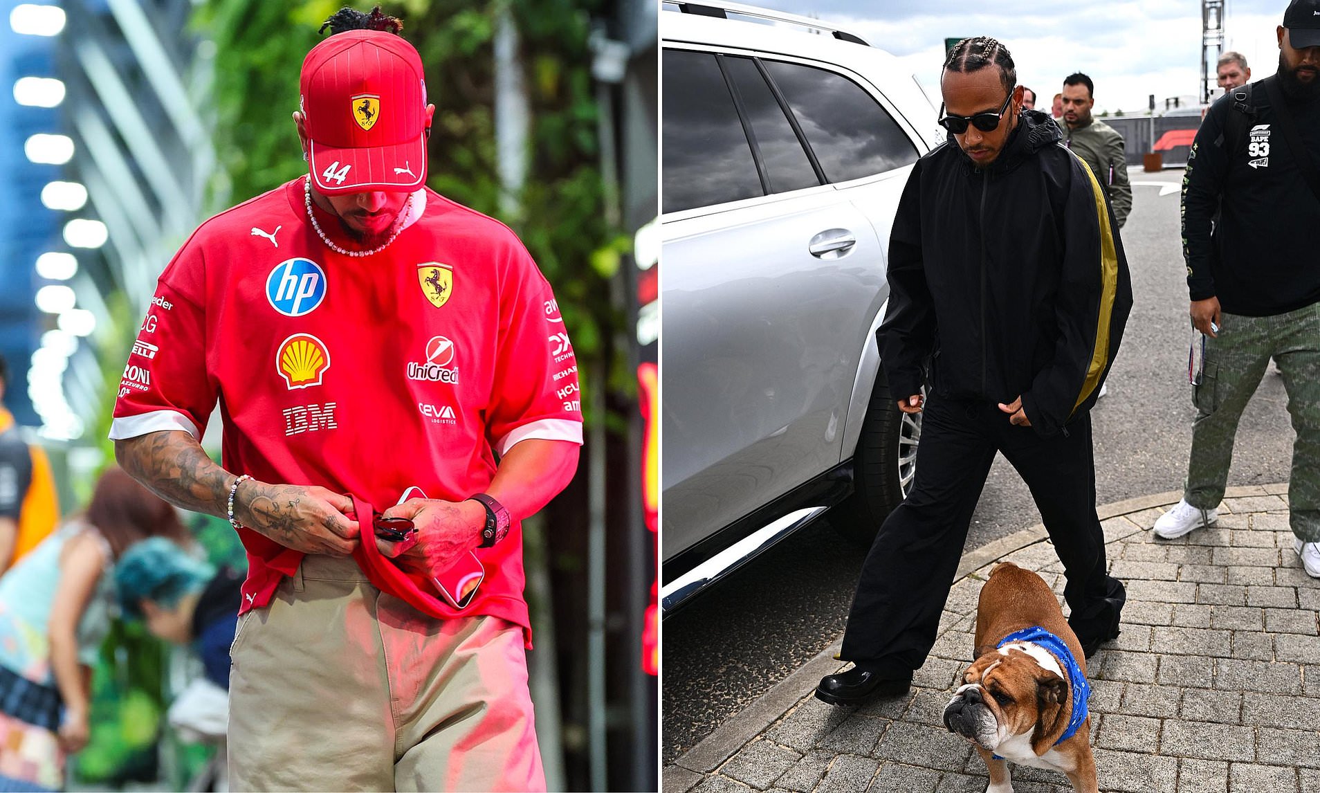 Lewis Hamilton emerges in Singapore after death of beloved dog Roscoe