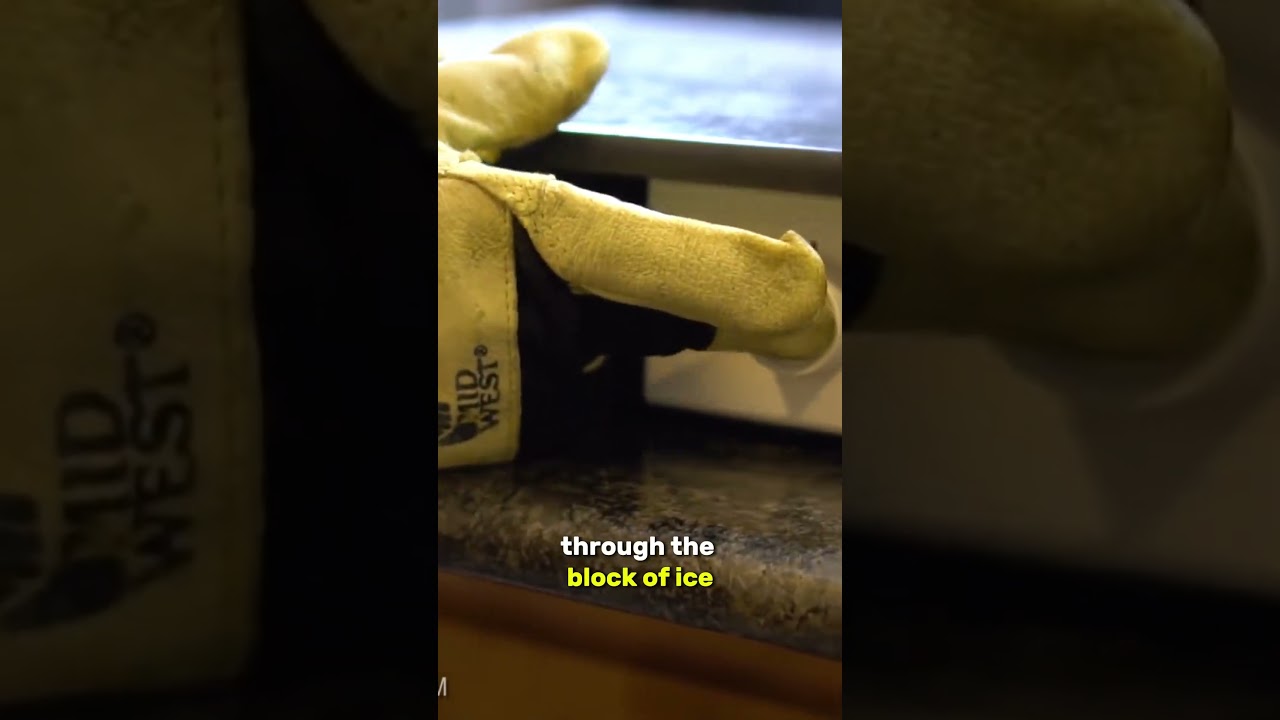 Testing whether a hot wire can cut through solid dry ice