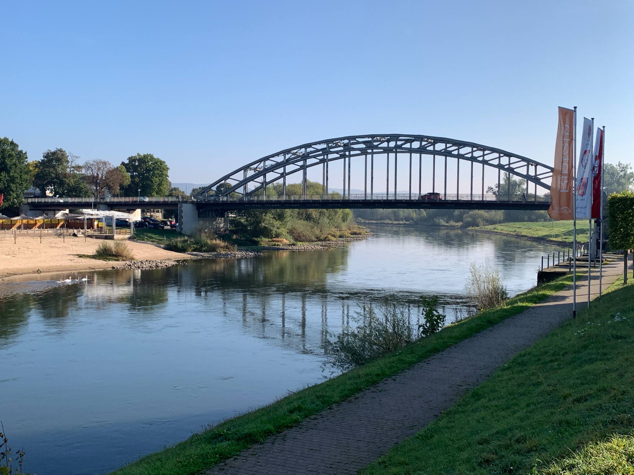 Schone Wasserstand Weser Bremen Bild