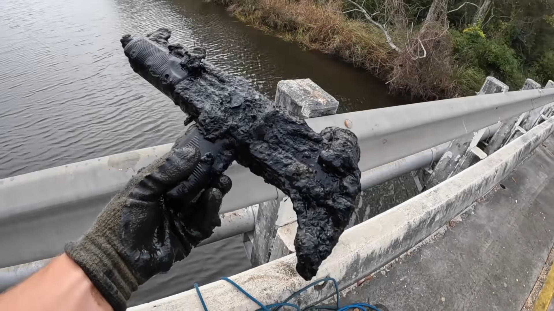 What We Pulled From the River Magnet Fishing: An UZI