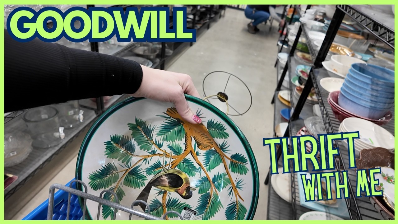 Crowded at Goodwill thrift store shopping adventure