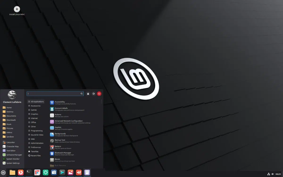 Linux Mint mejora su menú de inicio y el soporte para Wayland