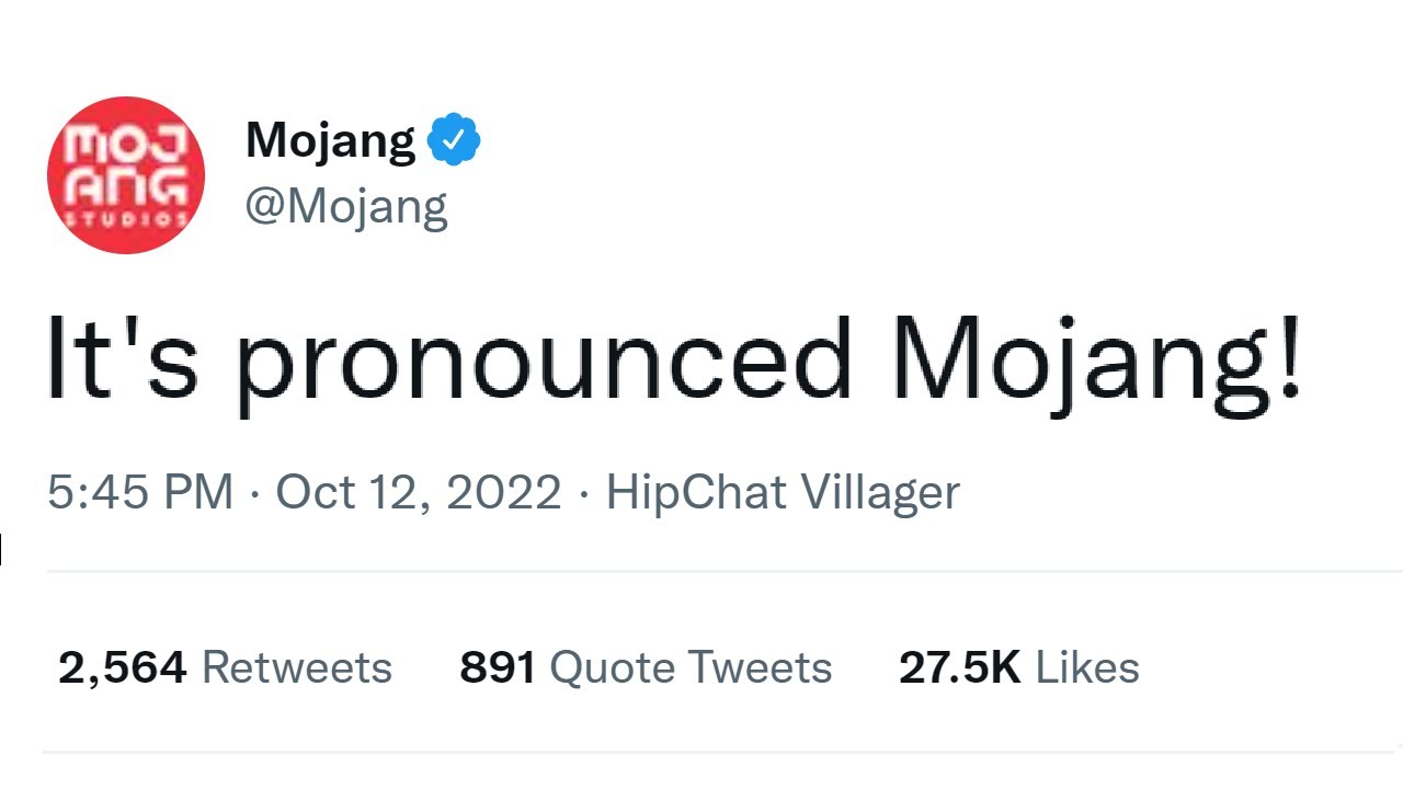 Minecraft How to Say Mojang