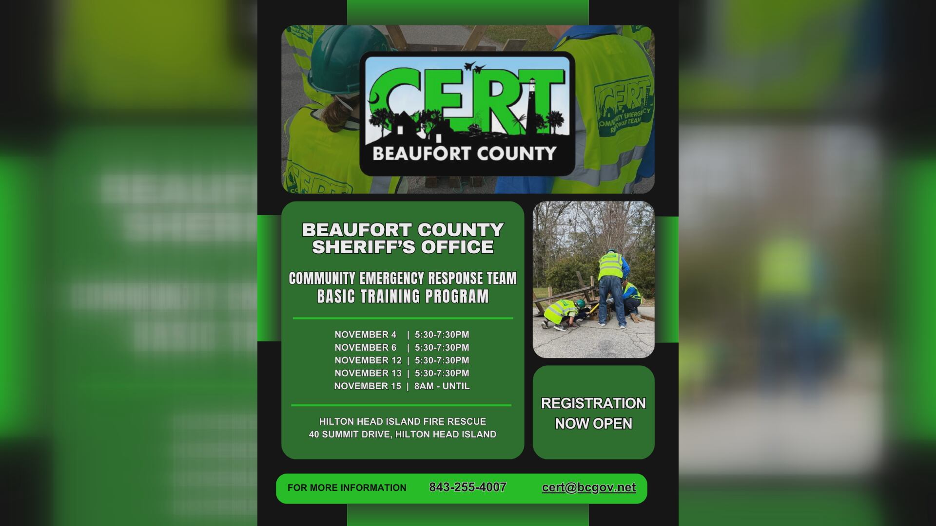 Registration closes for CERT Basic Training Program