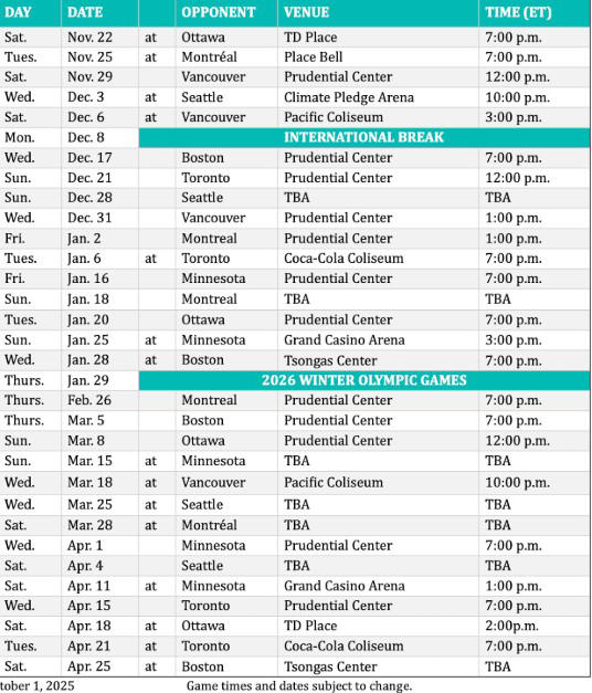 PWHL returns to New York, Sirens unveil 2025-26 schedule