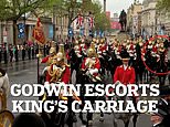 Captain Elizabeth Godwin escorts King's carriage during Coronation