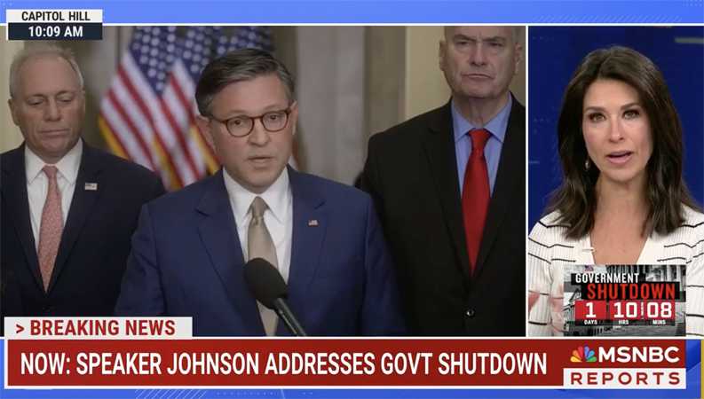 MSNBC pulls plug on press conference after Mike Johnson offers ...